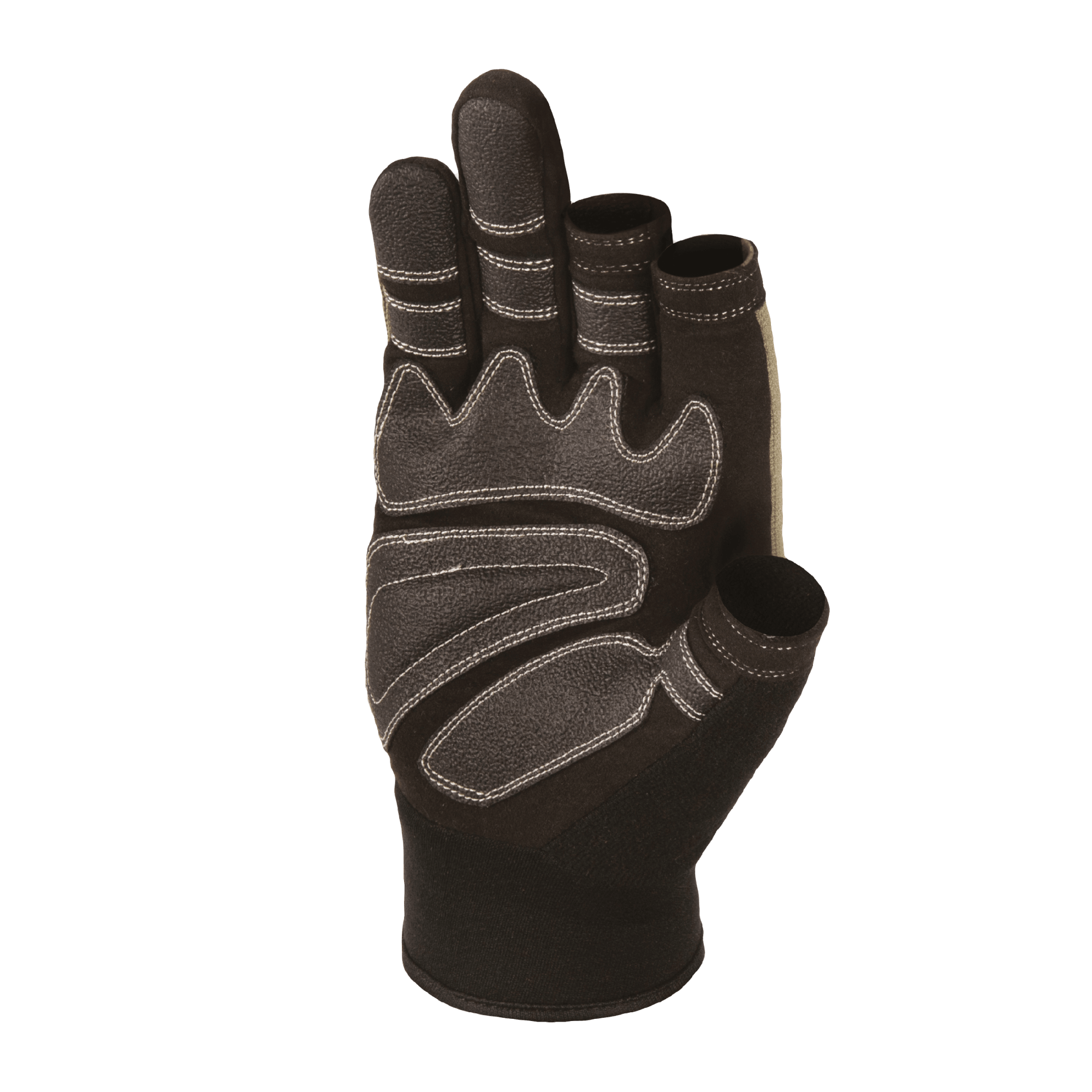 SKYTEC Xeri Open Finger Precision Work Gloves with Faux Leather Palm