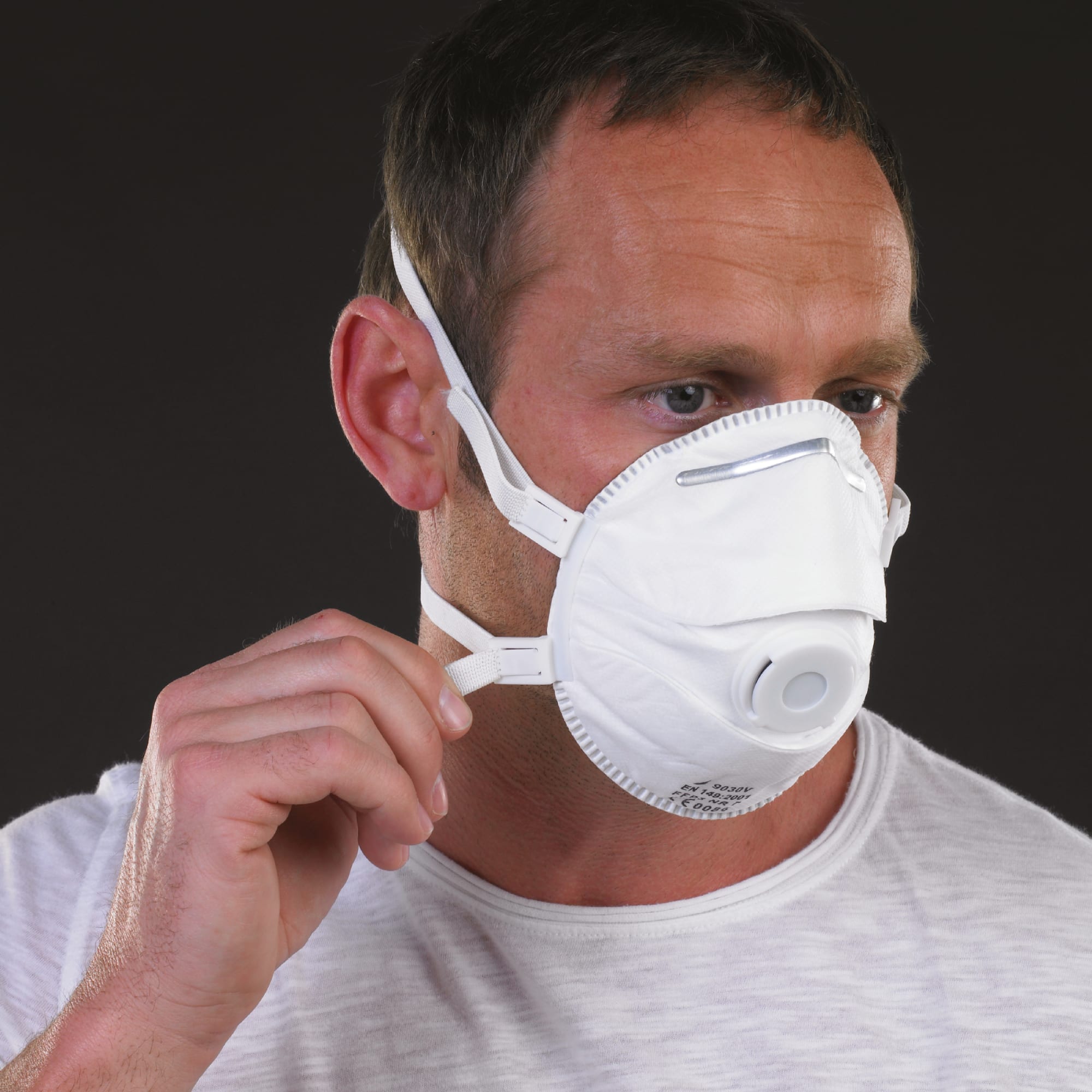 SKYTEC 9030V FFP3 Valved Disposable Cup Shape Respirator Face Dust Mas