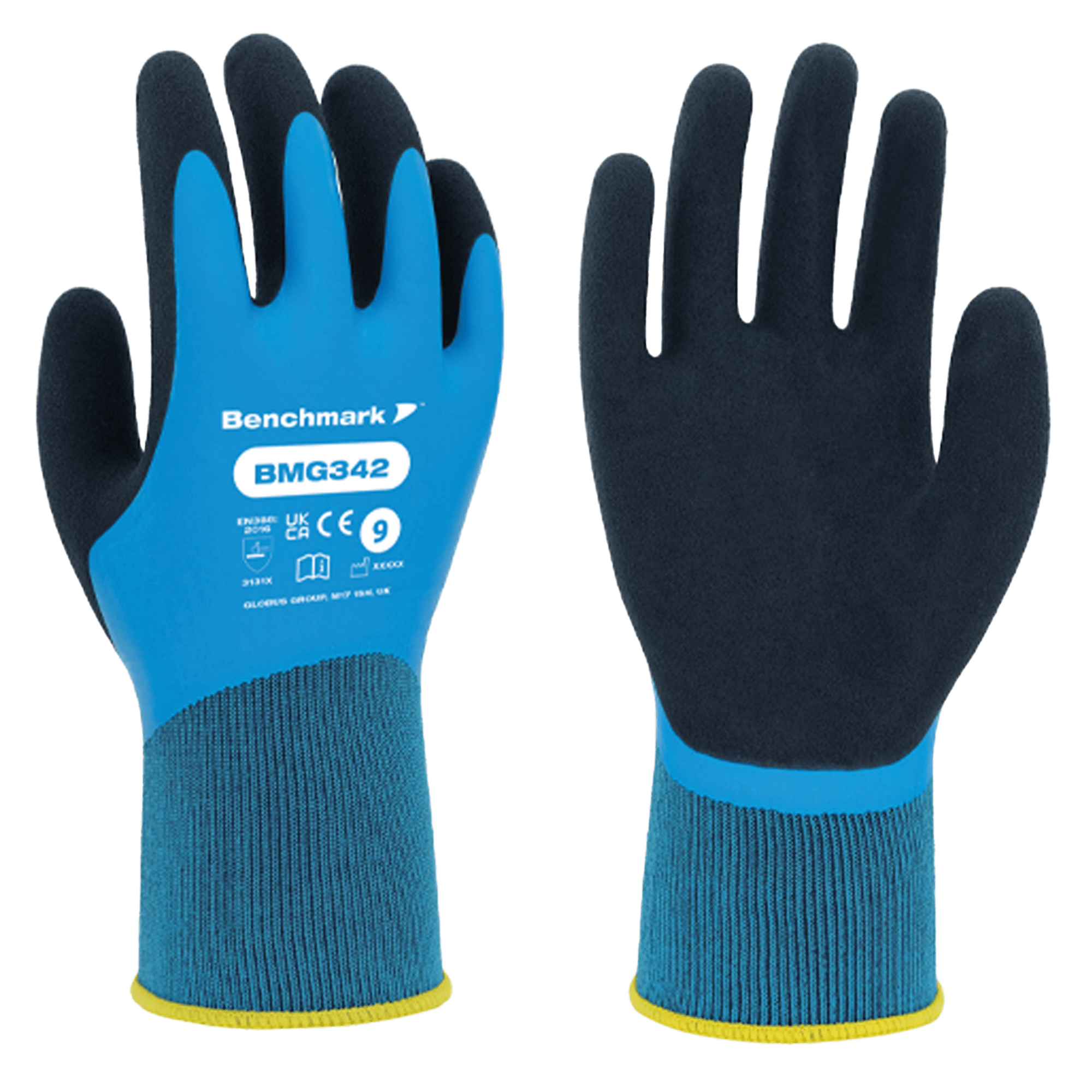 BENCHMARK BMGR342 Water Repellent Coated Work Gloves with Sandy Grip