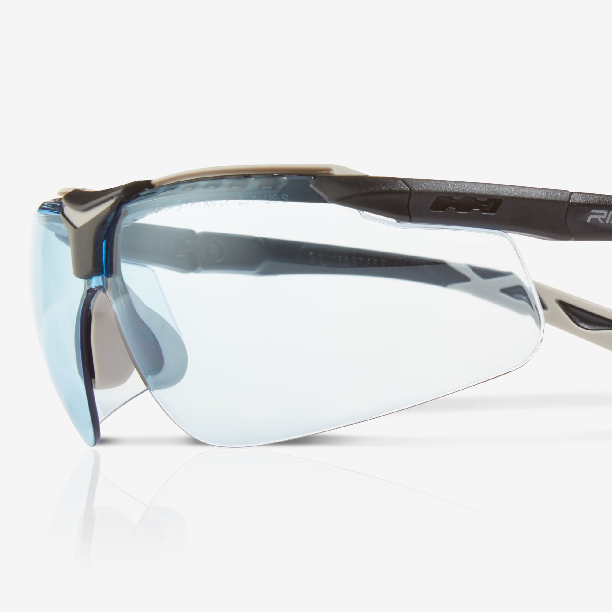 RILEY Flux Sleek Sporty Wrap Around Safety Glasses with Blue Tint Lens