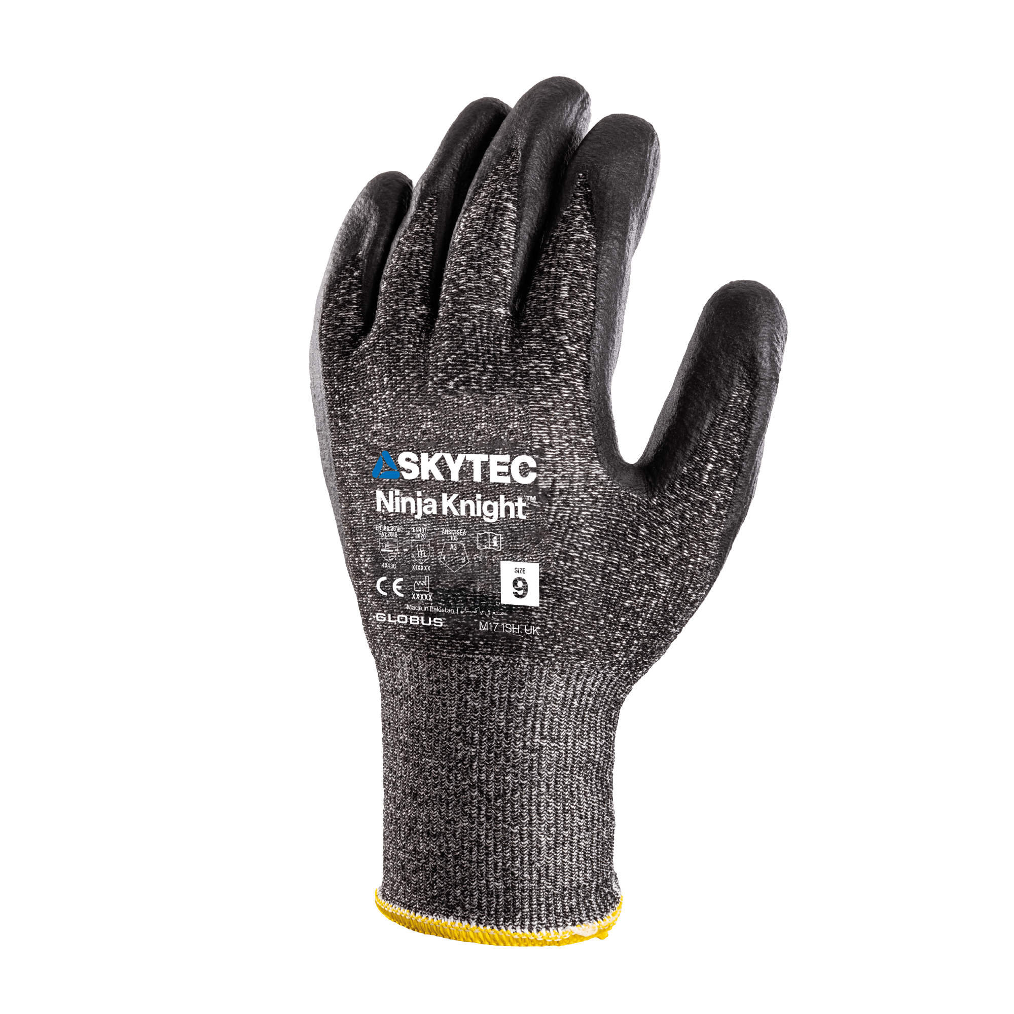 SKYTEC Ninja Knight Flexible Cut Resistant Work Gloves Coated Palm