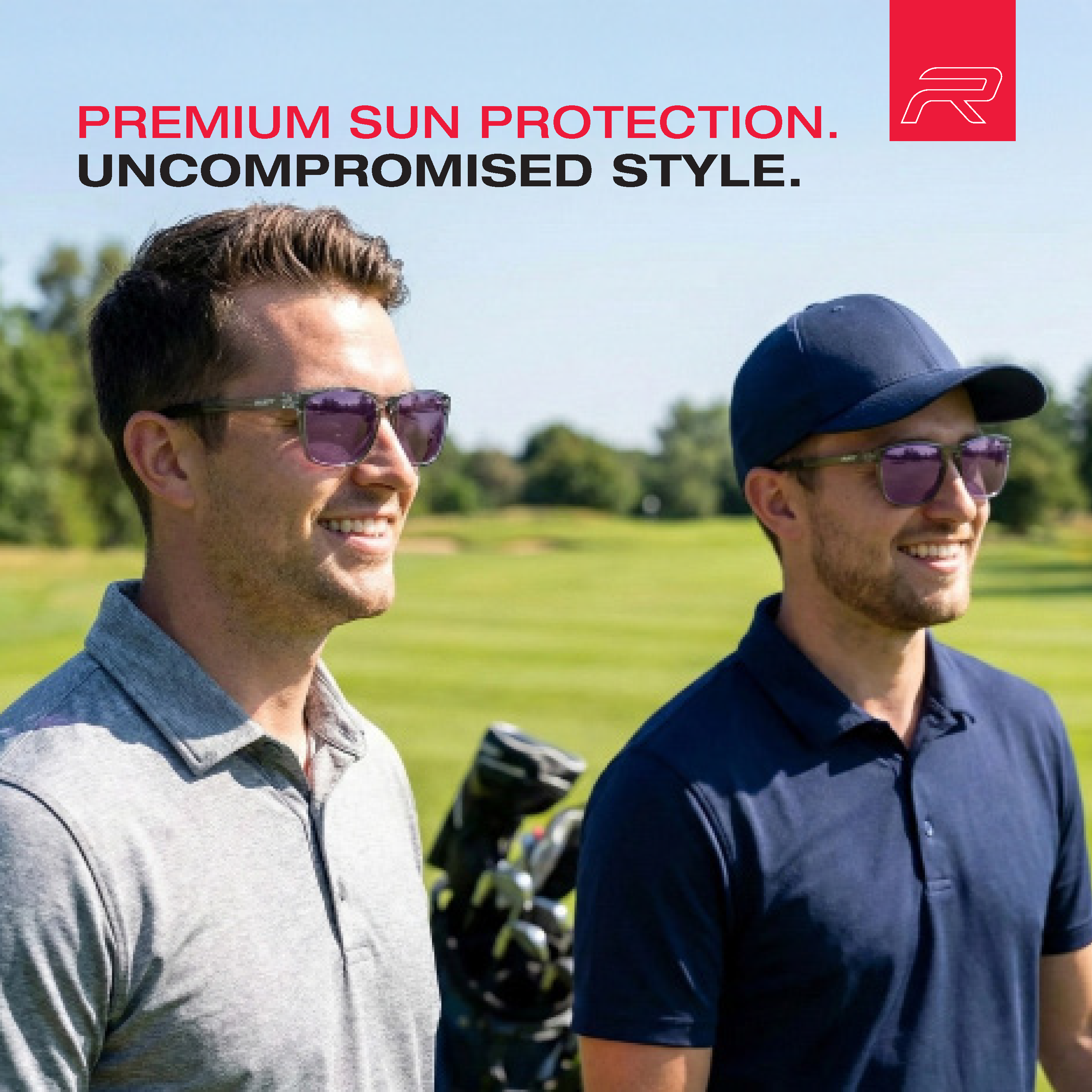 RILEY Navigator X Smoked Frame Wayfarer Style Sunglasses with HD Lens