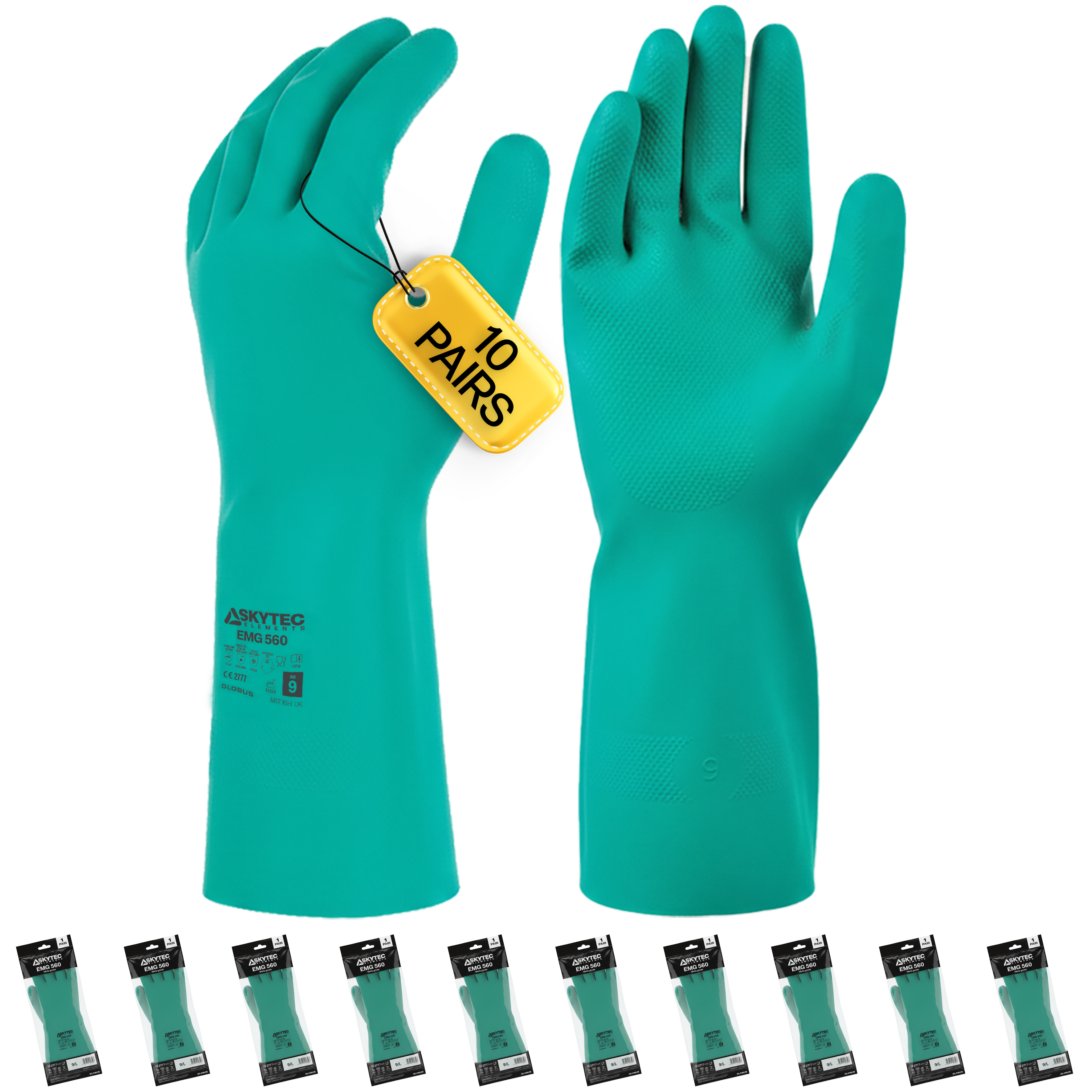 SKYTEC ELEMENTS EMG560 Chemical Resistant Food Safe Nitrile Gauntlet G