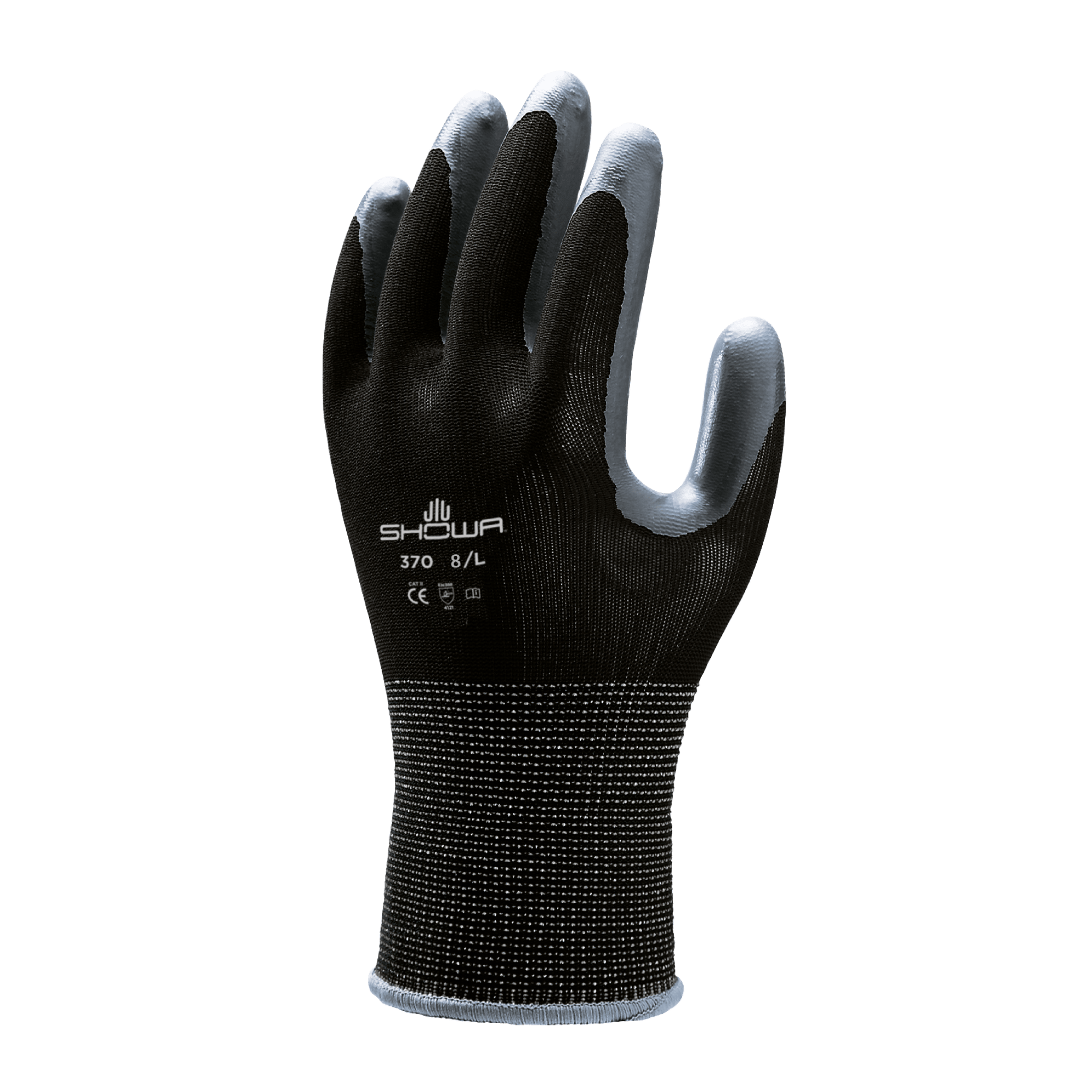 SHOWA 370 Black Lightweight Assembly Grip Safety Gloves (PACK of 10 PA