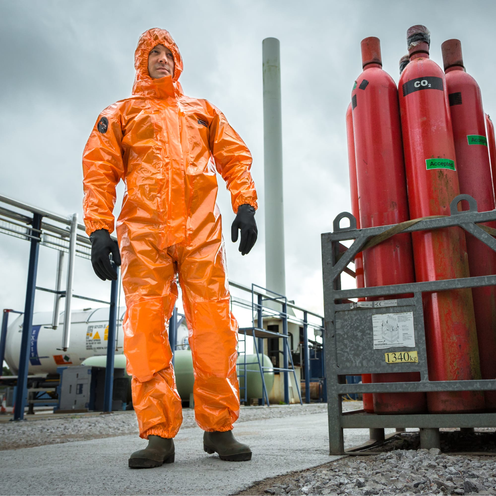 SKYTEC Alphachem X350 Limited Life Chemical Coverall Type 3/4