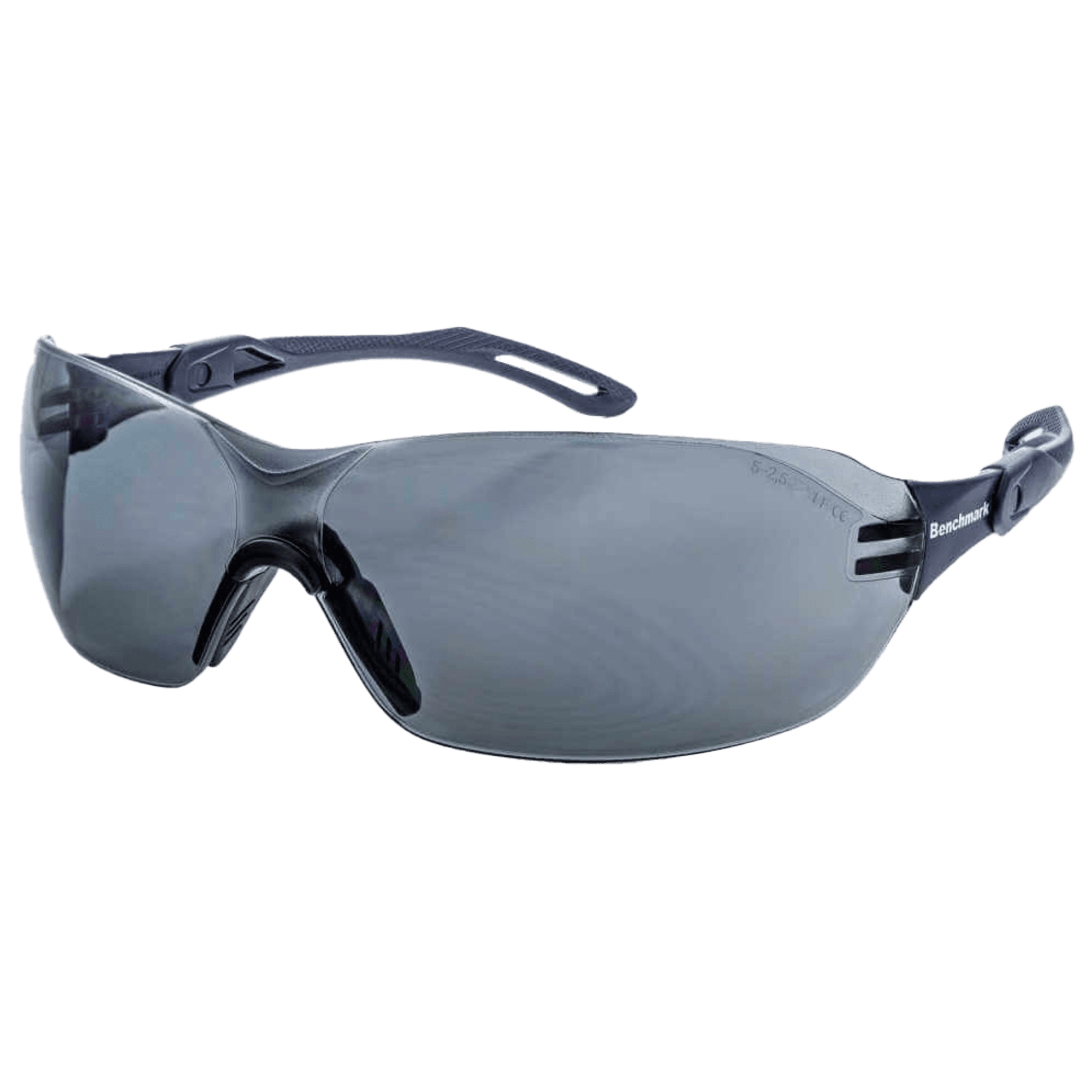 BENCHMARK BM12 Wrap Sports Style Safety Glasses with Grey Tint Lens